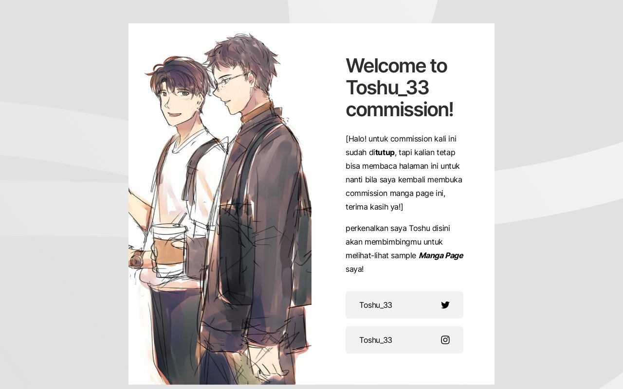 Toshu's Manga Page Commission